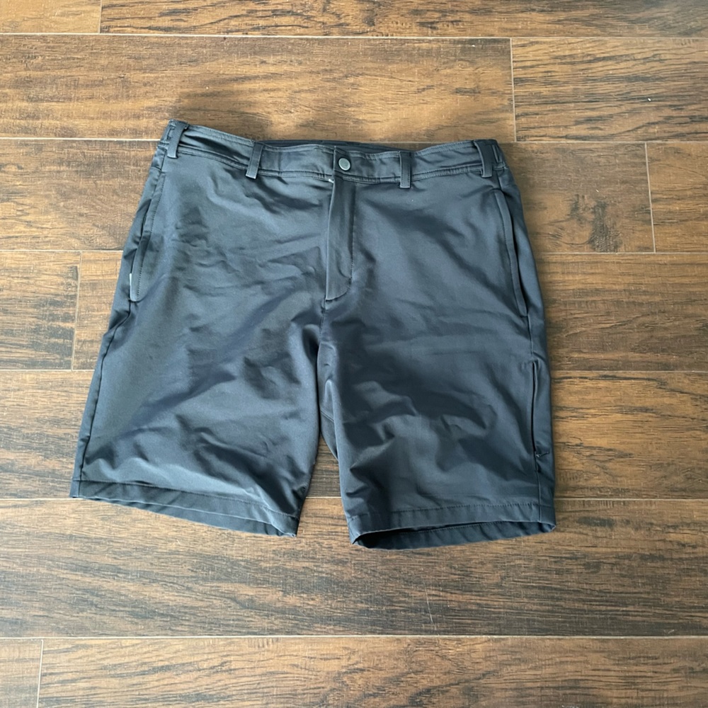 Mack Weldon Radius Shorts Black Stretch Chino Casual - Gem